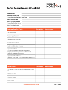 Safer Recruitment Checklist | Child Protection Company